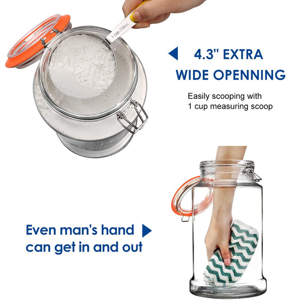 12 Gallon Airtight Glass Bottle And Jar With Hinged Lid