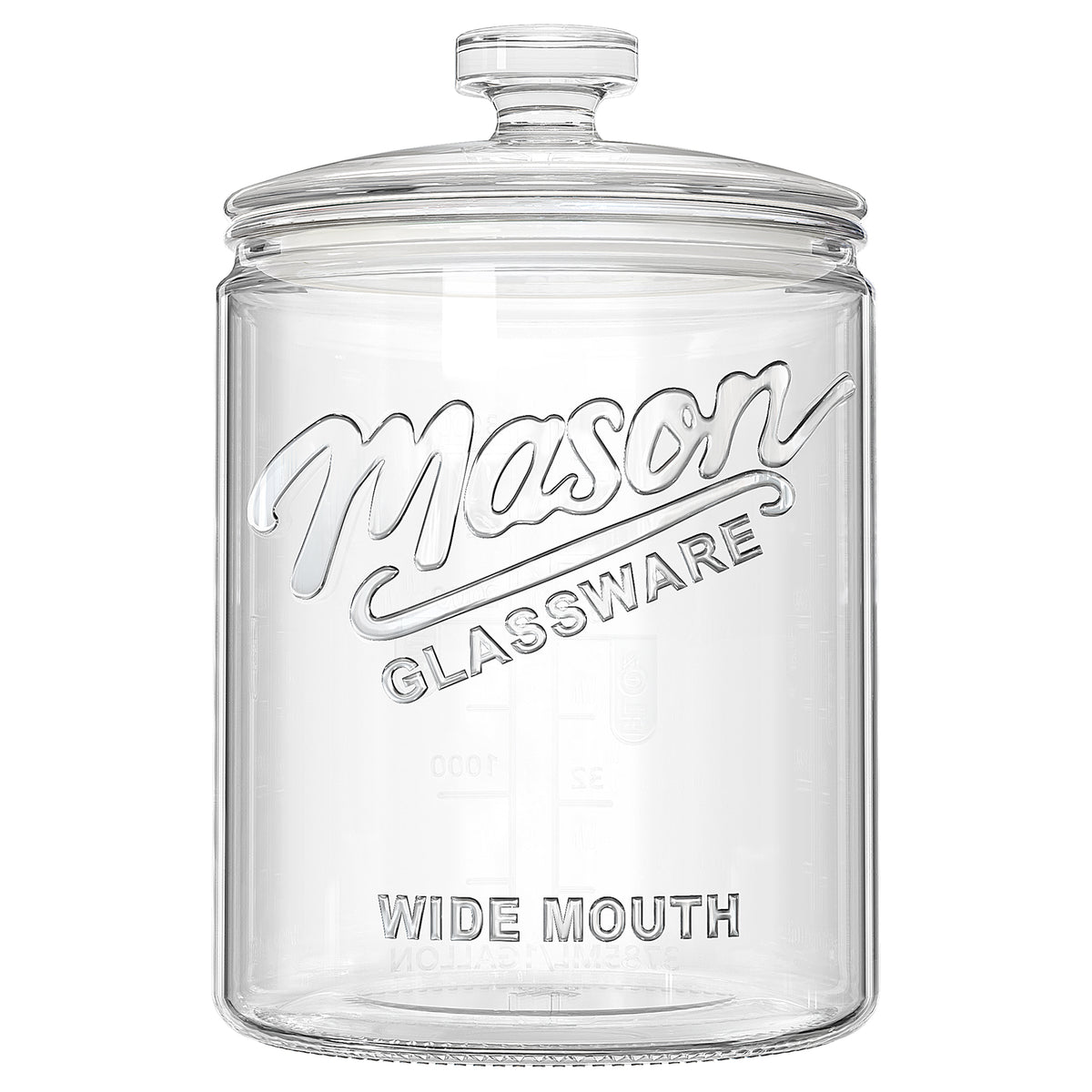 1 Pc 1 Gallon Glass Mason Cookie Jar with Glass Lid – Syntic