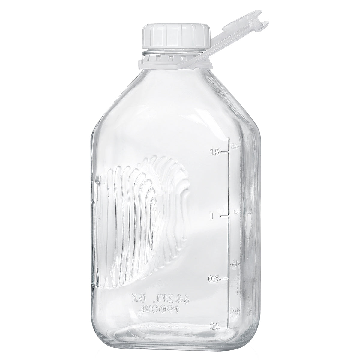 64 Oz Glass Bottle & Jar with Airtight SCREW LID, Scale Line – Syntic