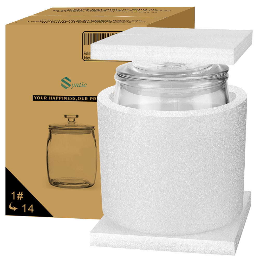 0.5 Gallon Wide Mouth Round Glass Jar with Glass Lid – Syntic