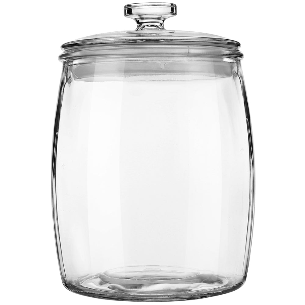 0.5 Gallon Wide Mouth Round Glass Jar with Glass Lid – Syntic